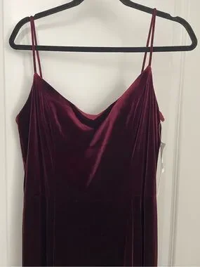 BHLDN | Dresses | New Bhldn Nouvelle Amsale Sana Velvet Maxi Dress Ruby ...